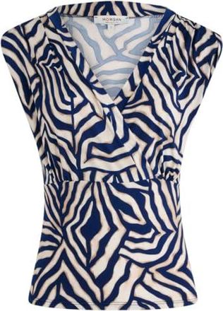 Morgan Top FEMME avec sans manches et col v bleu - Taille x_l