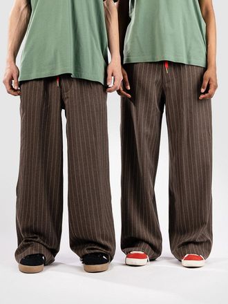 Deus Hear & Now Stripe Pantalon marron