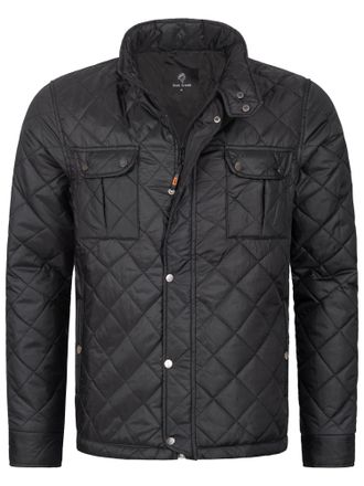 Rock Creek Herren Steppjacke &Uuml;bergangsjacke Leicht Herrenjacke M&auml;nner Jacken Stepp Jacken mit Kapuze Daunenjacke Thremojacke H-347 Schwarz 3XL