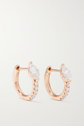 Anita Ko Bobbi Creolen Aus 18 Karat Ros&eacute;gold Mit Diamanten