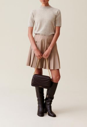 Claudie Pierlot Jupe courte pliss&eacute;e