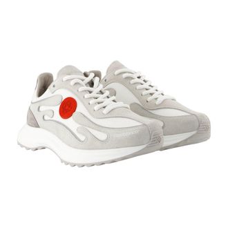 Casablanca Womens Stade Sneaker Gray Calfskin