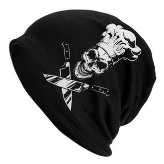 Generic Bonnet Tricoté Chef des Couteaux Skull Respirant Knit Beanie Chaud Skull Casquette pour Course Femme