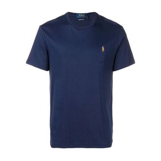 Polo Ralph Lauren Homme, Tops, Bleu, Taille: M T-shirt en coton coupe slim brod&eacute;