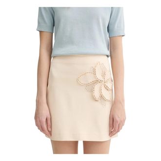 Twinset Minirock mit Applikation - - Skirts - Damen - Beige - S