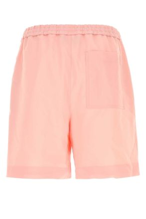Loewe Mens Pink Wool Bermuda Shorts Coral