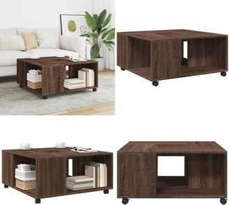 vidaXL Table basse chêne marron 80x80x40 cm bois dingénierie - Vidaxl