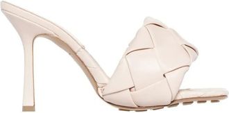 Bottega Veneta Slipper & Pantoletten - Lido Leather Mules - Gr. 38 (EU) - in Beige - f&uuml;r Damen
