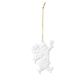 SELTMANN WEIDEN Weihnachtsanh&auml;nger Nikolaus & Geschenk - Porzellanmanufaktur Unterweissbach - Christbaumschmuck Porzellan