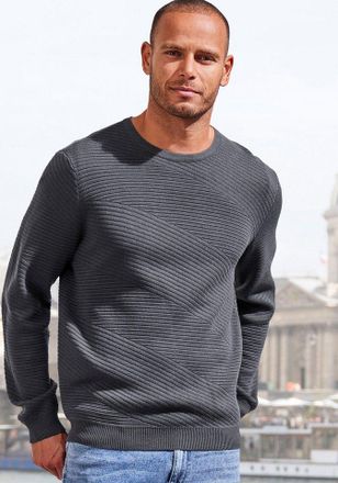 John Devin Strickpullover Pullover aus weichem Strukturstrick