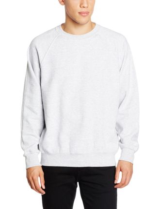 Fruit Of The Loom Herren, Sweatshirt, Raglan Sweatshirt S,Heather Grey
