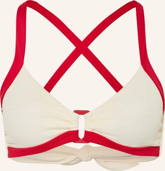 Seafolly Bustier-Bikini-Top Bandwave weiss