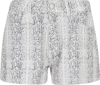 Federica Tosi Femme, Shorts, Multicolore, Taille: W26 Python Denim Short