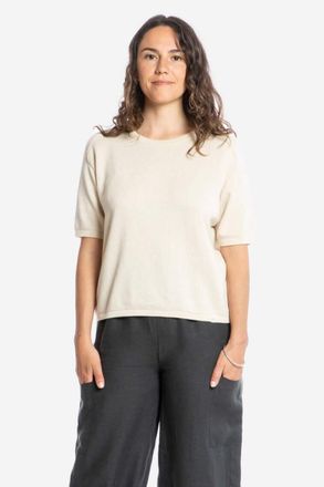 Matona Damen vegan T-Shirt Strick Beige