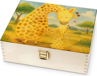 Mr. & Mrs. Panda Teedose Giraffe Kind Design - Geschenk, Mama, Aufbewahrung Tee, Afrika, Organizer, Teebox, Tochter, Teebeutel, Mutter, Kiste, Lieblingsmensch, Sohn
