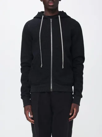 Rick Owens Kapuzenjacke mit Rei&szlig;verschluss aus Merino-Woll-Baumwollmischung