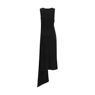 Ami Womens Black Viscose Casual Dress