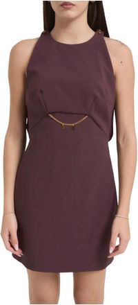 Elisabetta Franchi Femme, Robes, Rouge, Taille: 40 FR Robe Courte Sans Manches