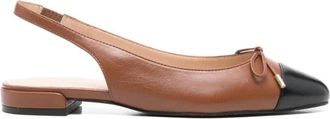 Stuart Weitzman Femme, Chaussures, Brun, Taille: 38 1/2 EU Ballerines Slingback &Eacute;l&eacute;gantes