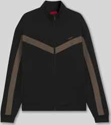HUGO BOSS Relaxed Fit Sweatjacke mit Chevron-Tape Modell DARTI