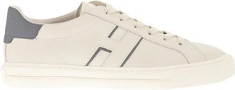 Hogan Low-Top Sneaker - Rebel Leather Trainers With Memory Foam Insole - Gr. 6_5 - in Beige - f&uuml;r Damen