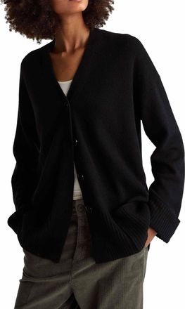 Benetton Damen Cardigan M/L 126wd604z Strickjacke, Schwarz, M