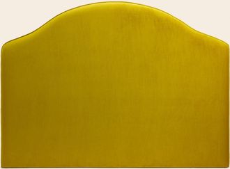 Madura T&ecirc;te De Lit Tapiss&eacute;e Cephee Velours jaune sulfure - JAUNE