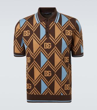 Dolce & Gabbana Polohemd DG aus Jacquard