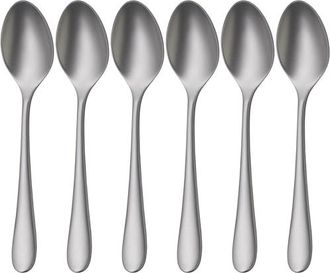 WMF Merit Espressolöffel-Set, 6 Stück, 6 Personen, sandgestrahlt, Ergonomisch, Cromargan protect, Spülmaschinenfestes Besteck 1140966310