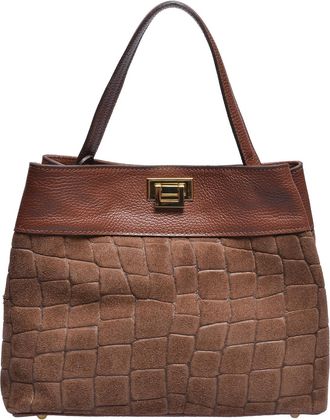 Anna Luchini Braun Rindsledertasche