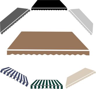 Generic Ersatzstoff für Terrassen-Markisen 2.0m 2.5m 3.0m 3.6m 4m 5m, Wasserdicht Sonnenschutz für Terrassen-Sonnenschirme, Türen, Vordach, Markisen, Sonnensc