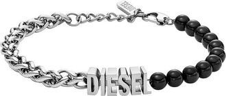 Diesel Unisex Font-Gliederarmband Achat schwarz, DX1541040
