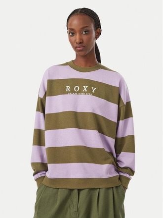 Roxy Sweatshirt Strictly Stripes ERJFT05071 Khakifarben Regular Fit