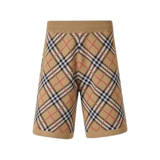 Burberry Check Knit Shorts