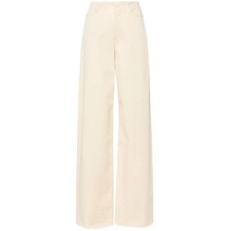 Maison Margiela Pantalon large d&eacute;lav&eacute; - Femme - Pantalons - Jaune - Taille: 36 FR