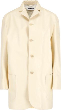 Jil Sander Knopfjacke Aus Kalbsleder