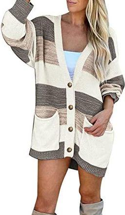 Generic 2026 Vestes &agrave; manches longues pour femmes Cardigan &agrave; capuche en tricot, violet, S