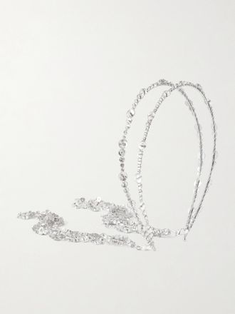 Jennifer Behr Serre-tête En Plaqué Rhodium Et Cristaux Loretta - Neutres