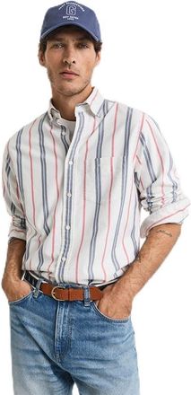 GANT Herren REG Archive Oxford Stripe Hemd, Eggshell, XXL