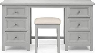 Julian Bowen Maine Frisiertischhocker, Taubengrau, Höhe: 48, Breite: 41, Tiefe: 35cm