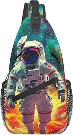 Generic Sac &agrave; dos &agrave; bandouli&egrave;re astronautes Stand In The Sky In The Milky Way - Sac &agrave; bandouli&egrave;re de voyage pour homme - Sac &agrave; dos de randonn&eacute;e