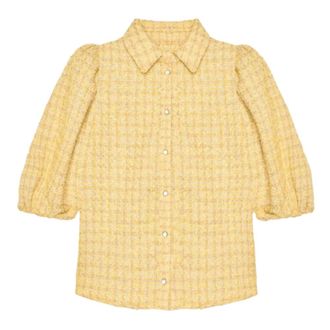 Janice Femme, Blouses et Chemises, Jaune, Taille: 40 FR Lars Tweed Blouse