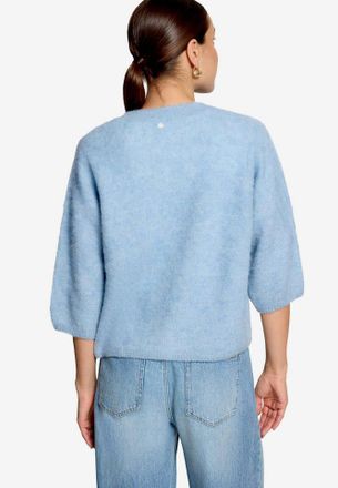 Zero Strickjacke 3/4 Arm-Cardigan mit Kn&ouml;pfen / mit Wolle