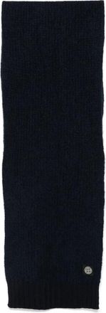 Stone Island Logo-patch Ribbed-knit Scarf