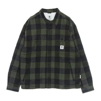 Element Waldnacht Sherpa-gef&uuml;ttertes Flanellhemd - - Shirts - Herren - Gr&uuml;n - M