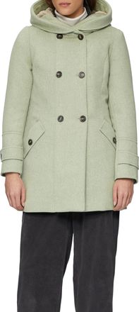 s.Oliver Strukturierter Wollmantel mit Teddyplüschfutter