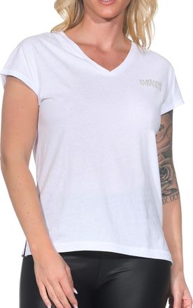 Elbsand Pajuk Damen T-Shirt mit V-Ausschnitt, locker geschnitten
