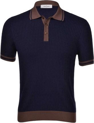 Gran Sasso Homme, Tops, Bleu, Taille: S Polo Chemises
