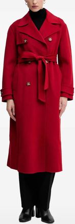 Pedro del Hierro belted double-breasted coat - Rot
