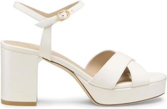 Stuart Weitzman Femme, Chaussures, Beige, Taille: 37 1/2 EU Dayna Platform 80 Sandal